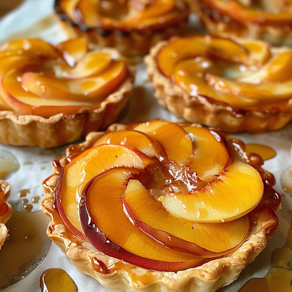 Amazing Mini Peach Tarts with Puff Pastry for Delightful Indulgence