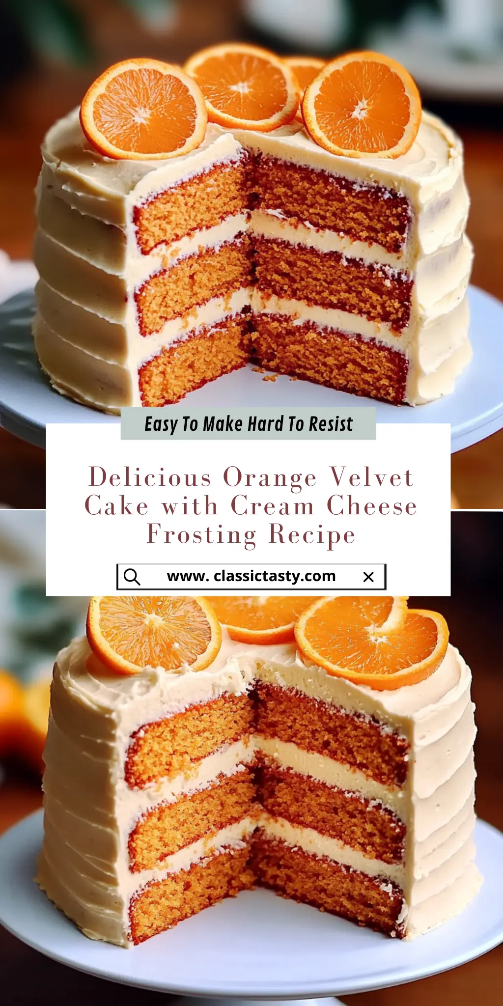 Delicious Orange Velvet Cake with Cream Cheese Frosting Recipe